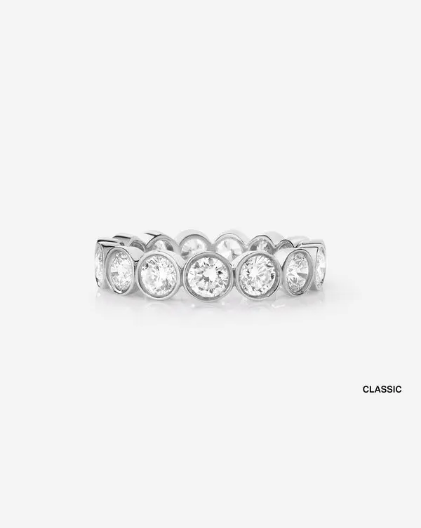Ring Concierge Lab Grown Diamond Bezel Set Eternity Band - Platinum