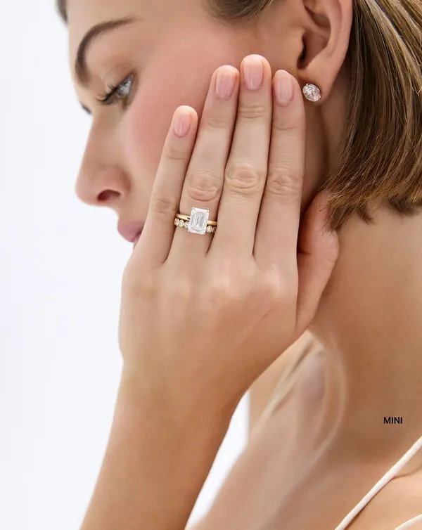 Ring Concierge Lab Grown Diamond Bezel Eternity Band - Platinum