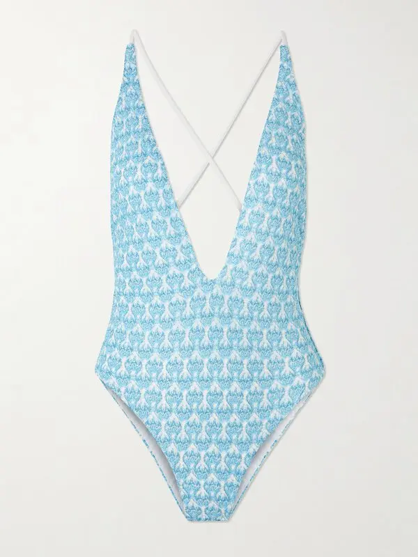 Missoni - Mare Metallic Crochet-knit Swimsuit