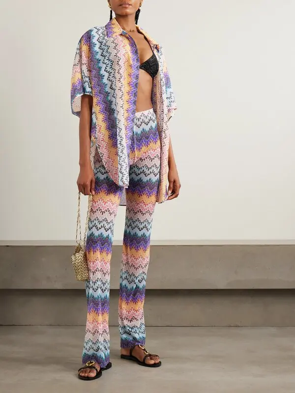 Missoni Printed Cotton And Silk-blend Shirt