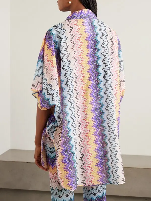 Missoni Printed Cotton And Silk-blend Shirt