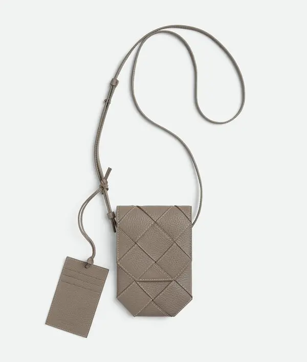 BOTTEGA  VENETA Diago Phone Pouch - Limestone/natural