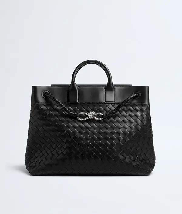 Bottega Veneta Intrecciato Leather Weekender - Black