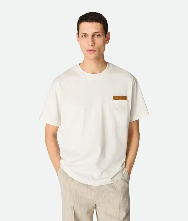 Bottega Veneta Pima Cotton Jersey T-shirt - Chalk