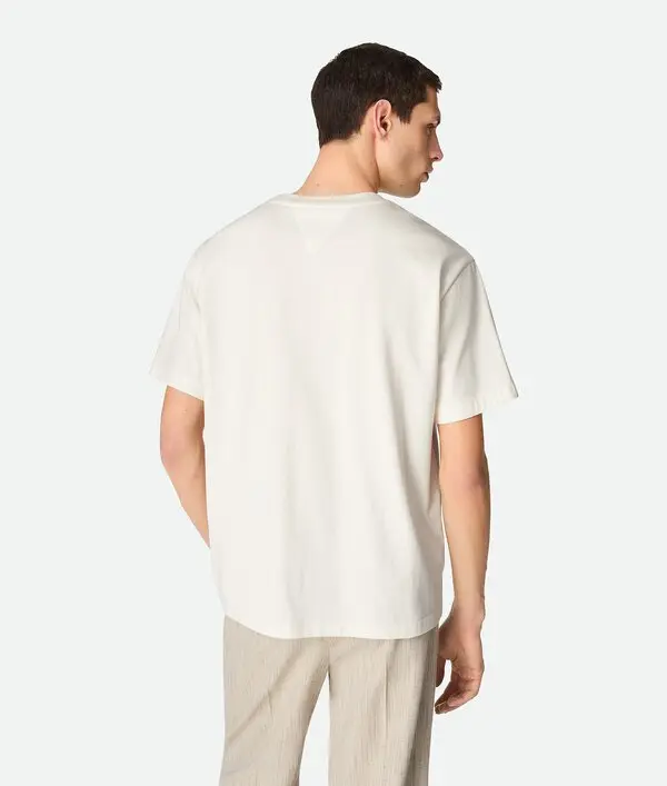 Bottega Veneta Pima Cotton Jersey T-shirt - Chalk