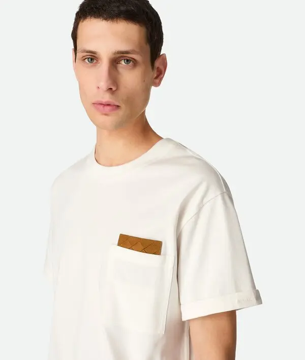 Bottega Veneta Pima Cotton Jersey T-shirt - Chalk