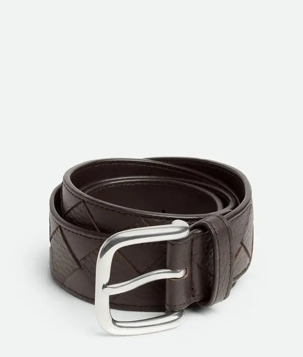 BOTTEGA  VENETA Intrecciato Taurillon Belt - Fondant