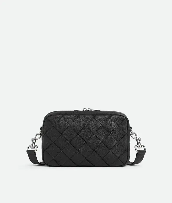 Bottega Veneta Small Intrecciato Camera Bag - Black