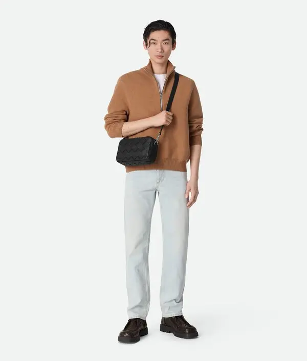 Bottega Veneta Small Intrecciato Camera Bag - Black
