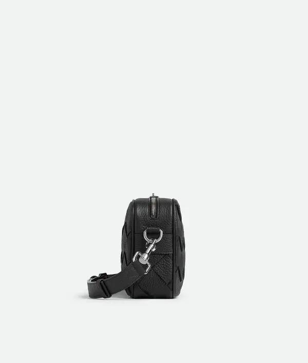 Bottega Veneta Small Intrecciato Camera Bag - Black