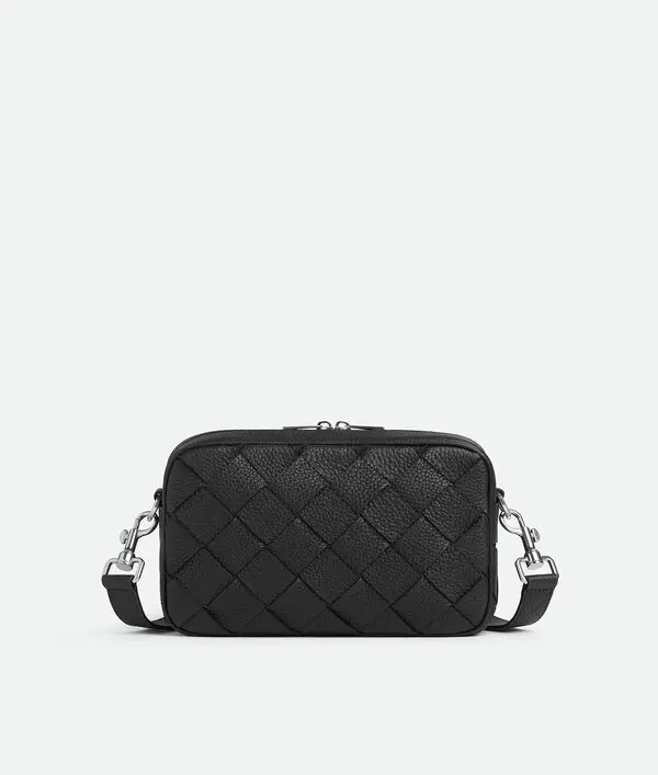 Bottega Veneta Small Intrecciato Camera Bag - Black