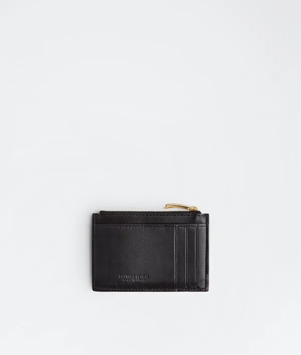 Bottega Veneta Cassette Zippered Card Case - Black