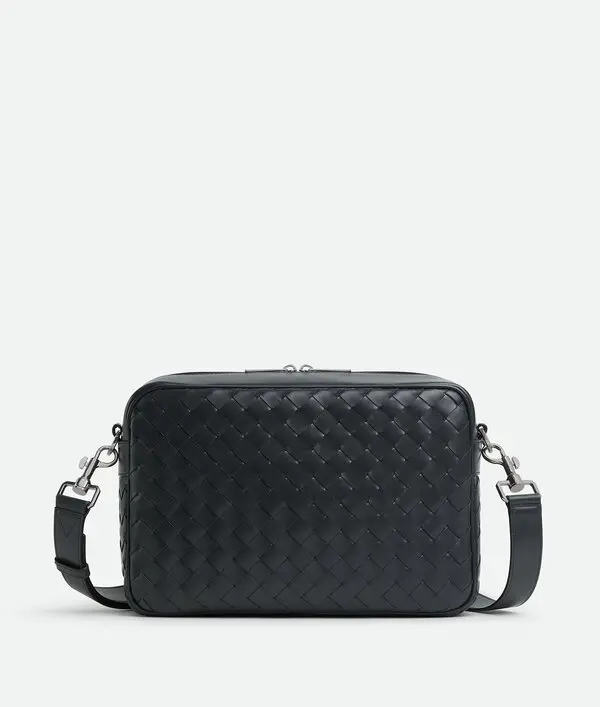 BOTTEGA  VENETA Intrecciato Leather Camera Bag - Ardoise