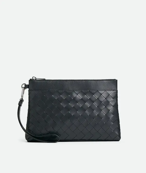 Bottega Veneta Intrecciato Prism Pouch - Ardoise