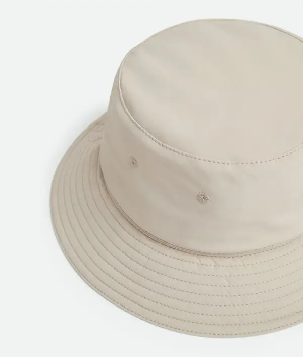 BOTTEGA  VENETA Washed Tech Nylon Bucket Hat - Gray Putty