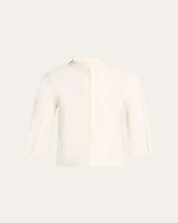 Max Mara Nastro Three-quarter Sleeve Jacket - White