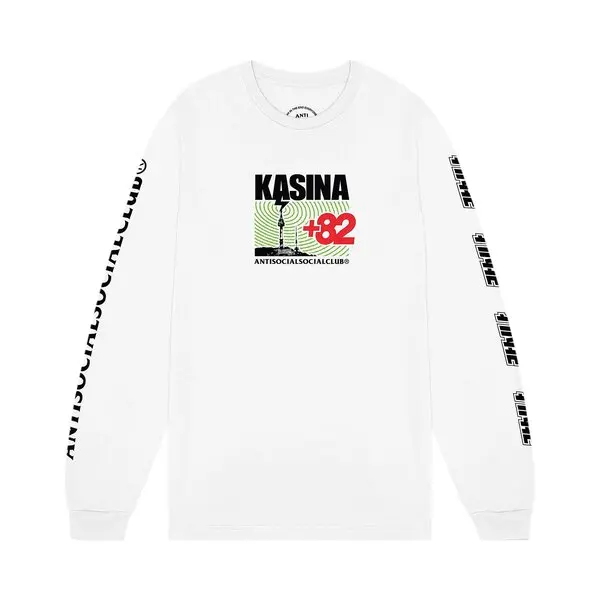 ANTI SOCIAL SOCIAL CLUB X Kasina Radio Signal Long-sleeve Tee - White