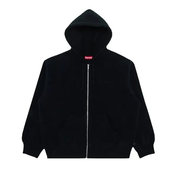 Supreme Pilled Zip Up Hooded Sweatshirt - Black | Editorialist