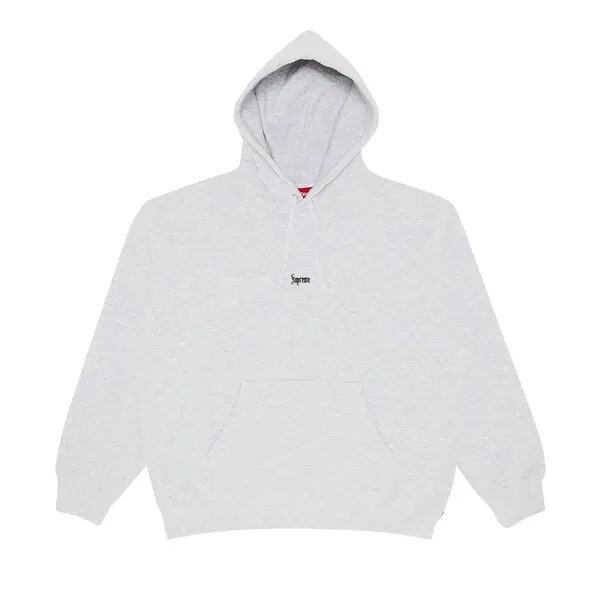Supreme Micro Logo Hooded Sweatshirt - Grey | Editorialist