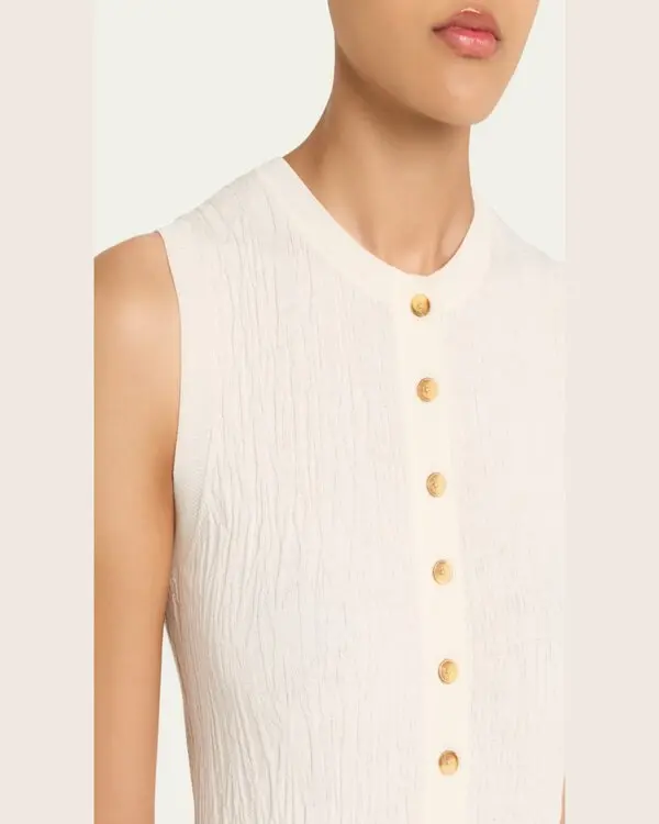 Anna Quan Serafina Button-front Knit Top