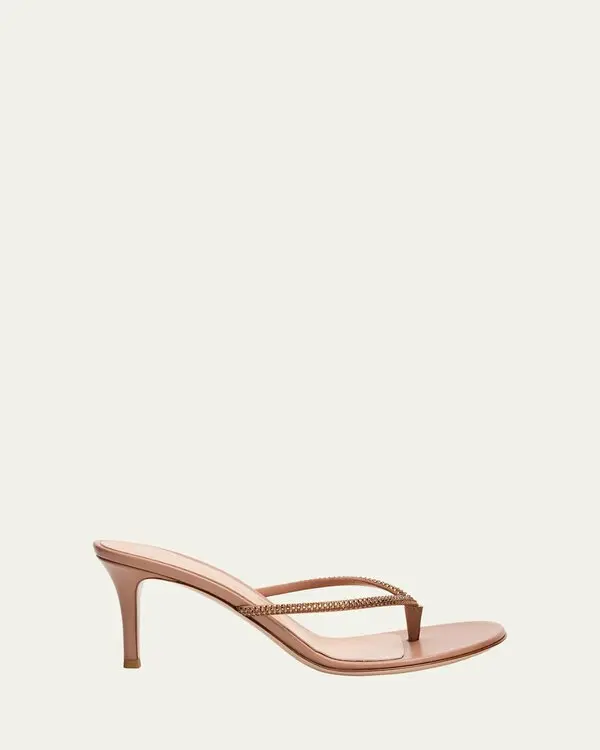 GIANVITO ROSSI India Strass Thong Stiletto Sandals