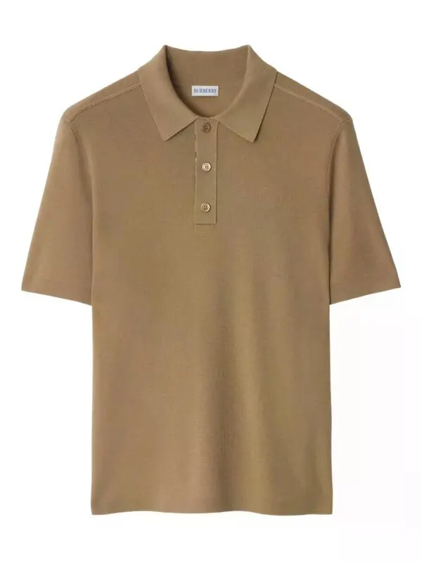 Burberry Knitted Polo Shirt - Brown