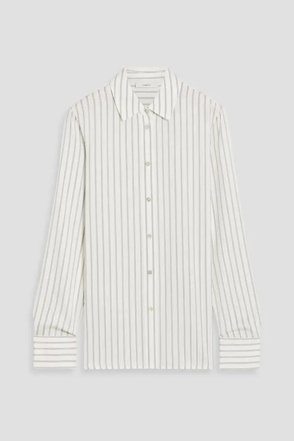 Vince Striped Silk-blend Shirt