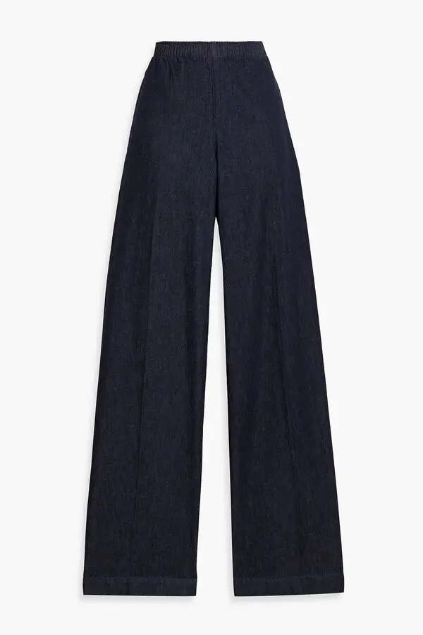 Vince Cotton-chambray Wide-leg Pants