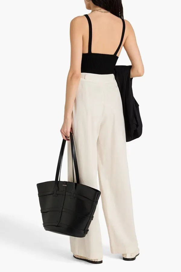 JOSEPH Tunius Cotton-sateen Wide-leg Pants - Ivory