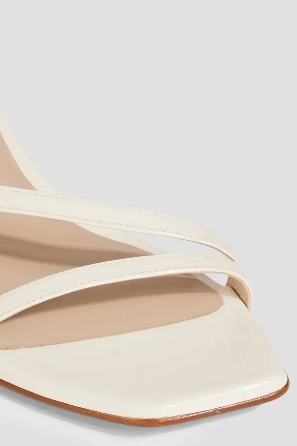 STUART WEITZMAN Oasis 50 Patent-leather Wedge Sandals