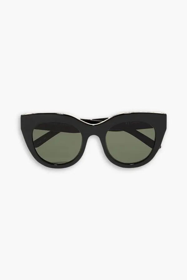 Le Specs Air Heart Cateye Sunglasses - Black