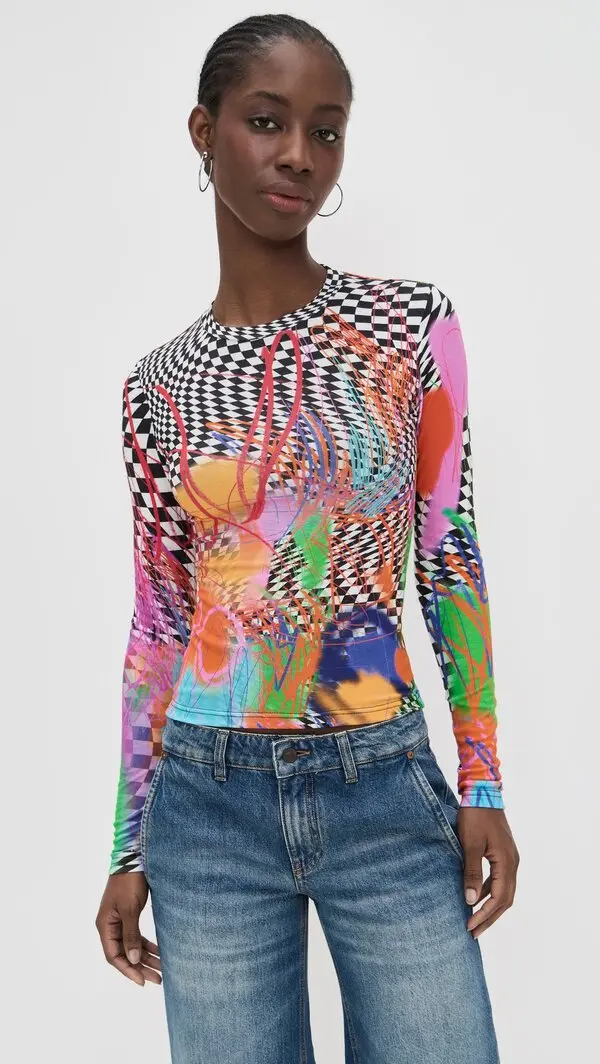 BRUCEGLEN Printed Knit Top
