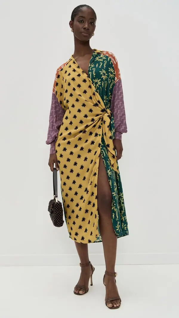 DONDE ESTEBAN Etrellitas Tie-waist Shirt Dress