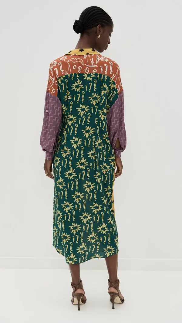 DONDE ESTEBAN Etrellitas Tie-waist Shirt Dress