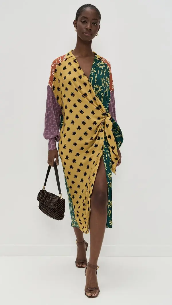 DONDE ESTEBAN Etrellitas Tie-waist Shirt Dress