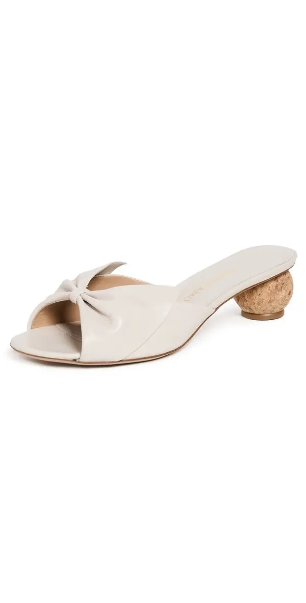 FERRAGAMO Bulma Sandals 45mm - Pumice/biscotto