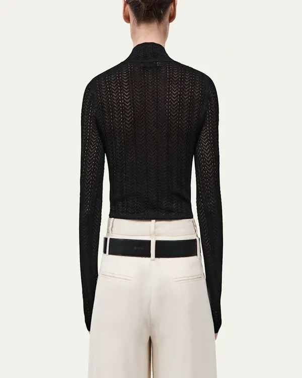 ST. AGNI Textured Knit Bodysuit