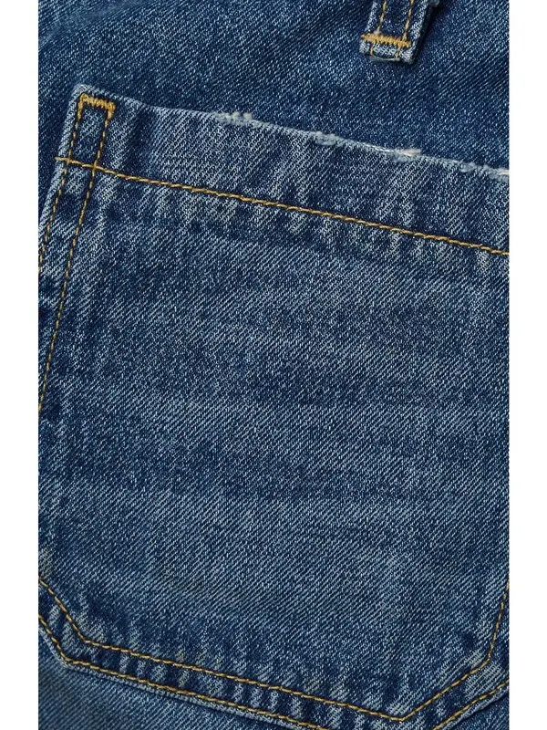 NILI LOTAN Harley Distressed Denim Shorts