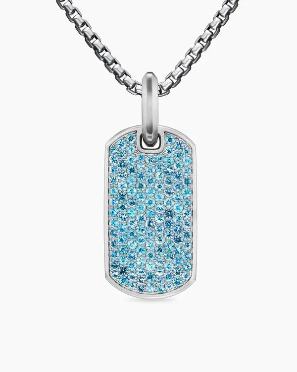 David Yurman Chevron Paraiba Tourmalines Tag - Pariba Tourmaline