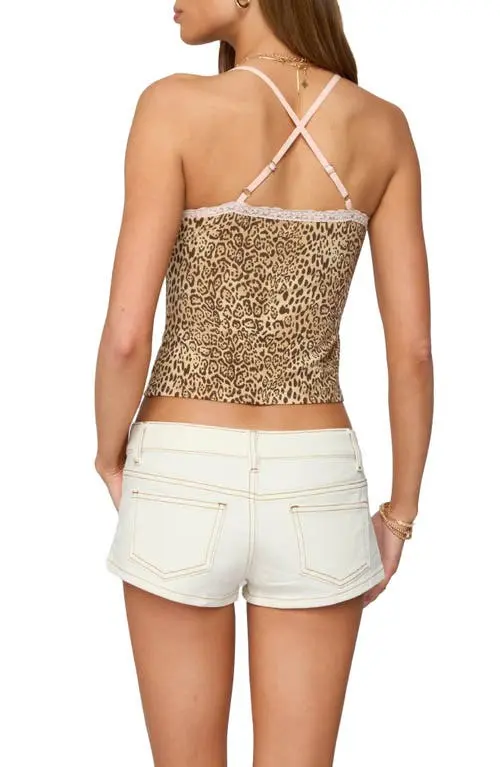 EDIKTED Animal Print Tank Top