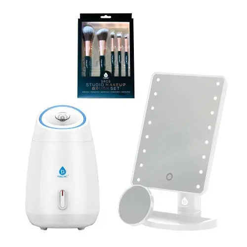 PURSONIC Glow & Go Beauty Bundle With Led Vanity Mirror - Multicolor
