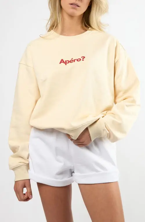 VIENS AVEC MOI Graphic Cotton Sweatshirt