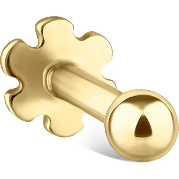 MARIA TASH Ball Single Threaded Stud Earring - Yellow Gold
