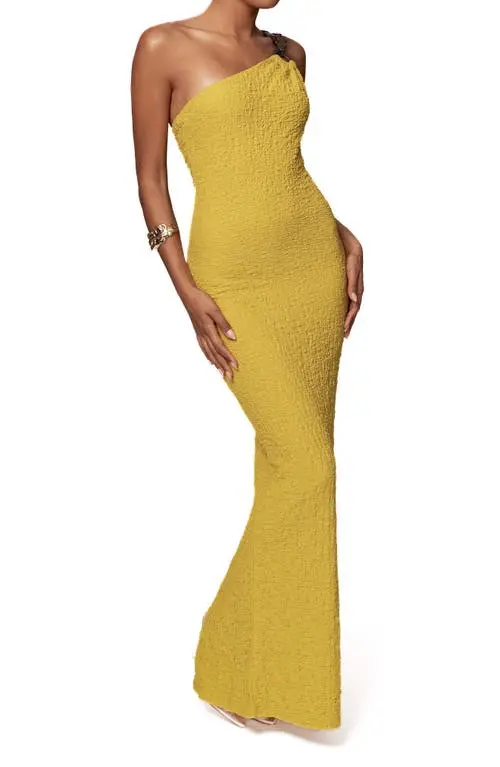 JLUXLABEL One-shoulder Maxi Dress With Beaded Strap