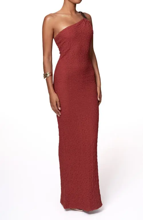 JLUXLABEL One-shoulder Maxi Dress With Beaded Strap