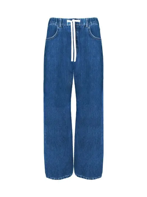 RO&ZO Denim Drawstring Waist Jeans - Blue