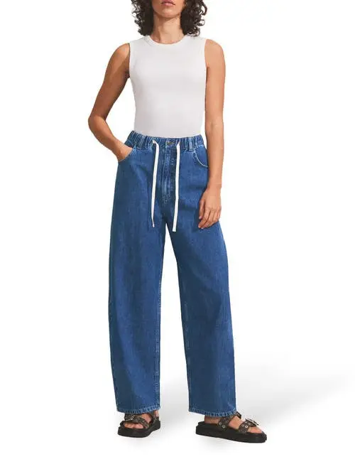 RO&ZO Denim Drawstring Waist Jeans - Blue