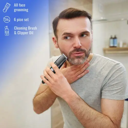 PURSONIC Grooming Essentials Bundle With 10-piece Trimming Kit & 4-piece Beard Care Set