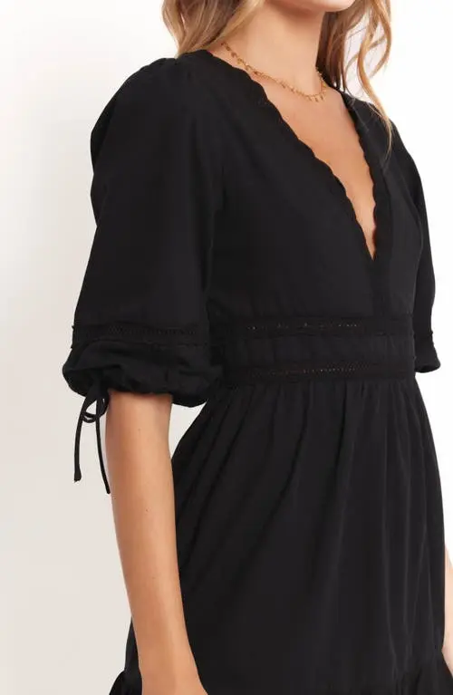 PETAL & PUP Estella Lace Trim Mini Dress