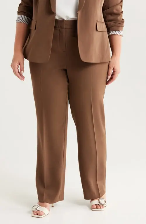 TAHARI ASL Woven Straight Leg Pants